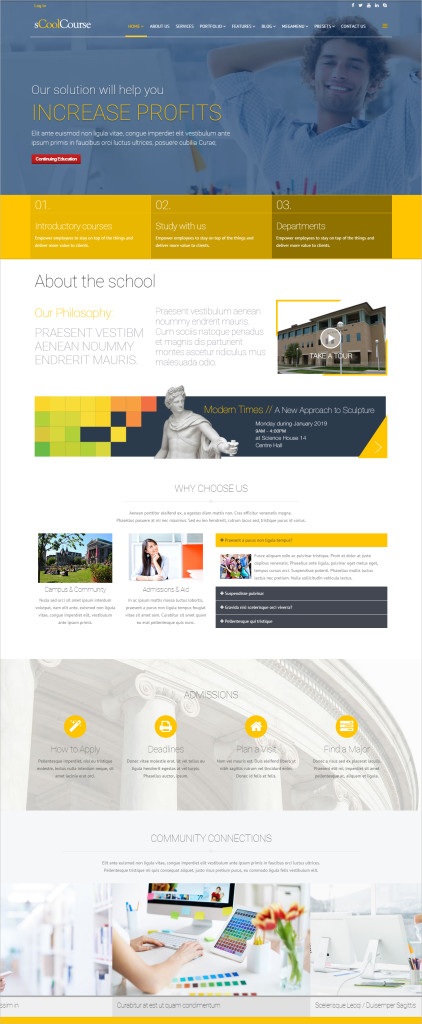 22+ Best University Website Templates PSD Free Download