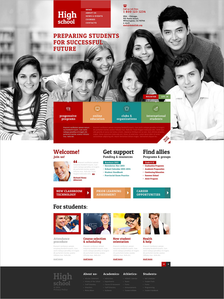 22+ Best University Website Templates PSD Free Download