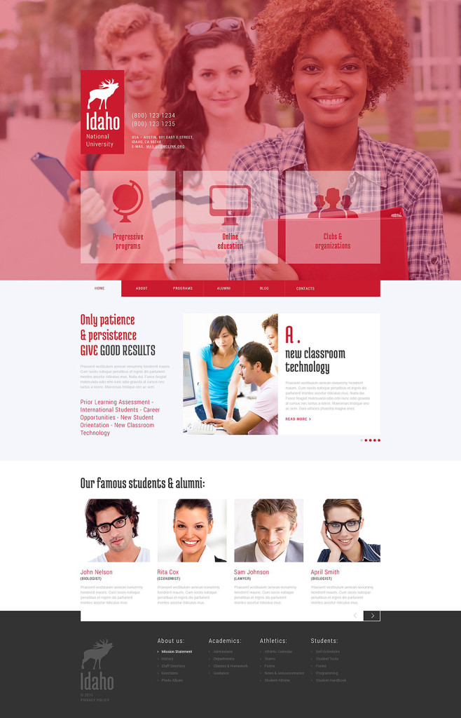 22+ Best University Website Templates PSD Free Download