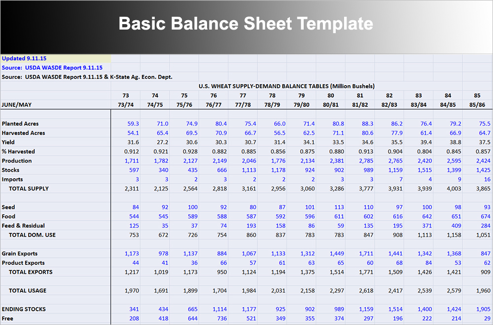 10 Balance Sheet Template Free Word Excel PDF Formats