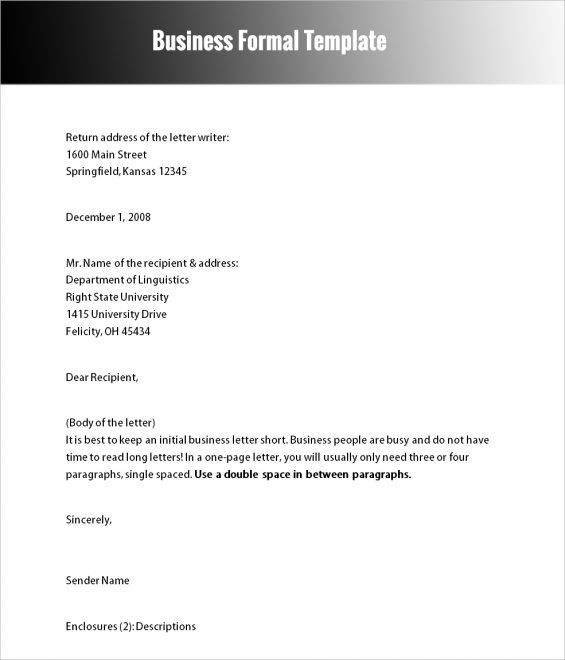40+ Formal Letter Templates Free Word, PDF Formats