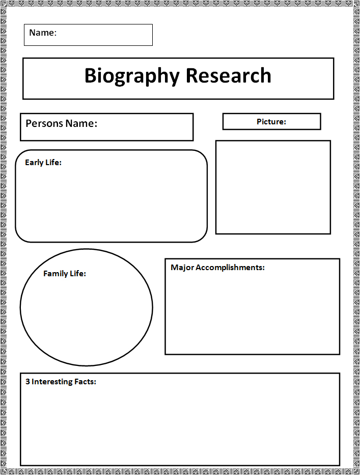Biography Poster Report Template HQ Template Documents