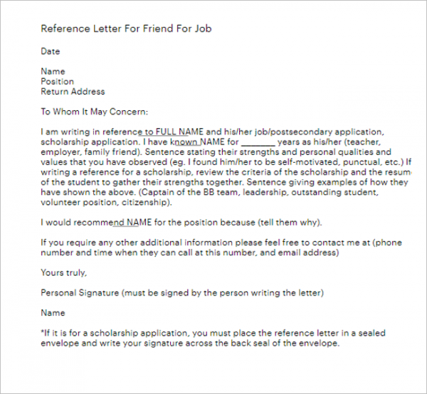 50+ Sample Reference Letter Templates Free Word, PDF, Doc Formats