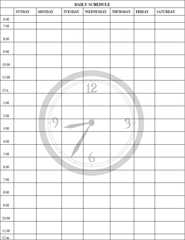 31+ Daily Work Schedule Templates Free PDF, Excel, Word Download