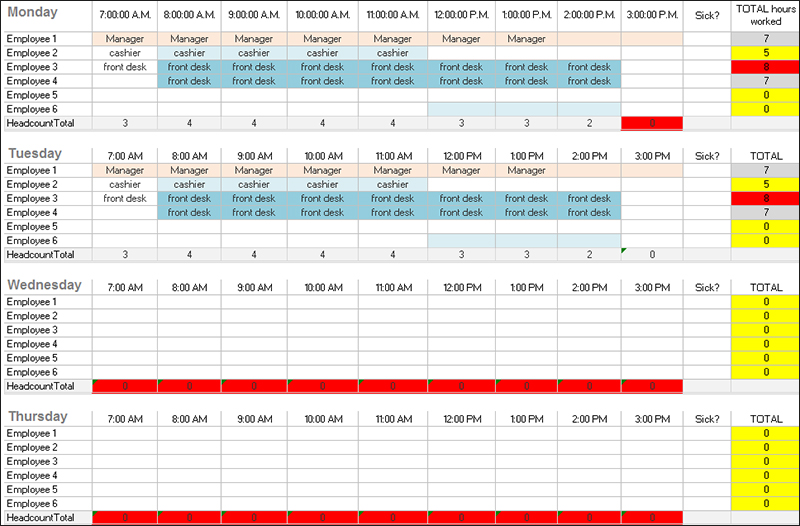 31 Daily Work Schedule Templates Free PDF Excel Word Download