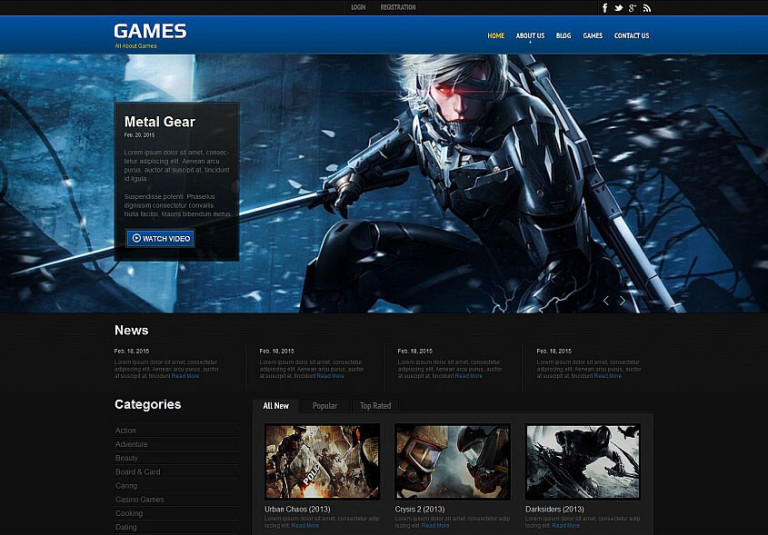 16+ Best Gaming HTML5 Templates Free Website Themes