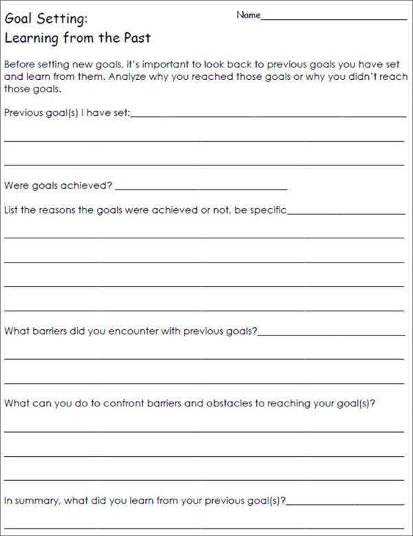 7+ Goal Setting Worksheets for Success | Download Now
