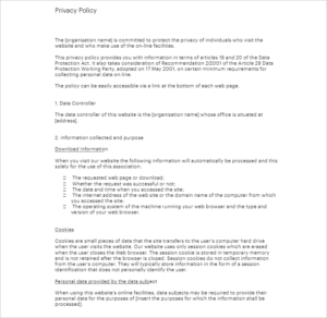 13+ Privacy Policy Templates | Free PDF Samples, Examples