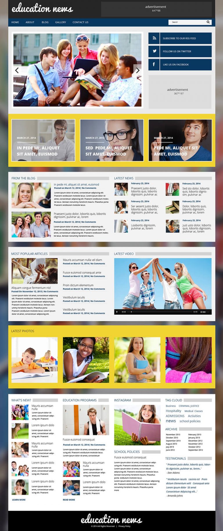 Education Bootstrap Templates Free & Premium Themes