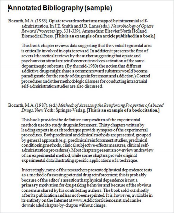 Annotated Bibliography Templates Free PDF, Excel Formats
