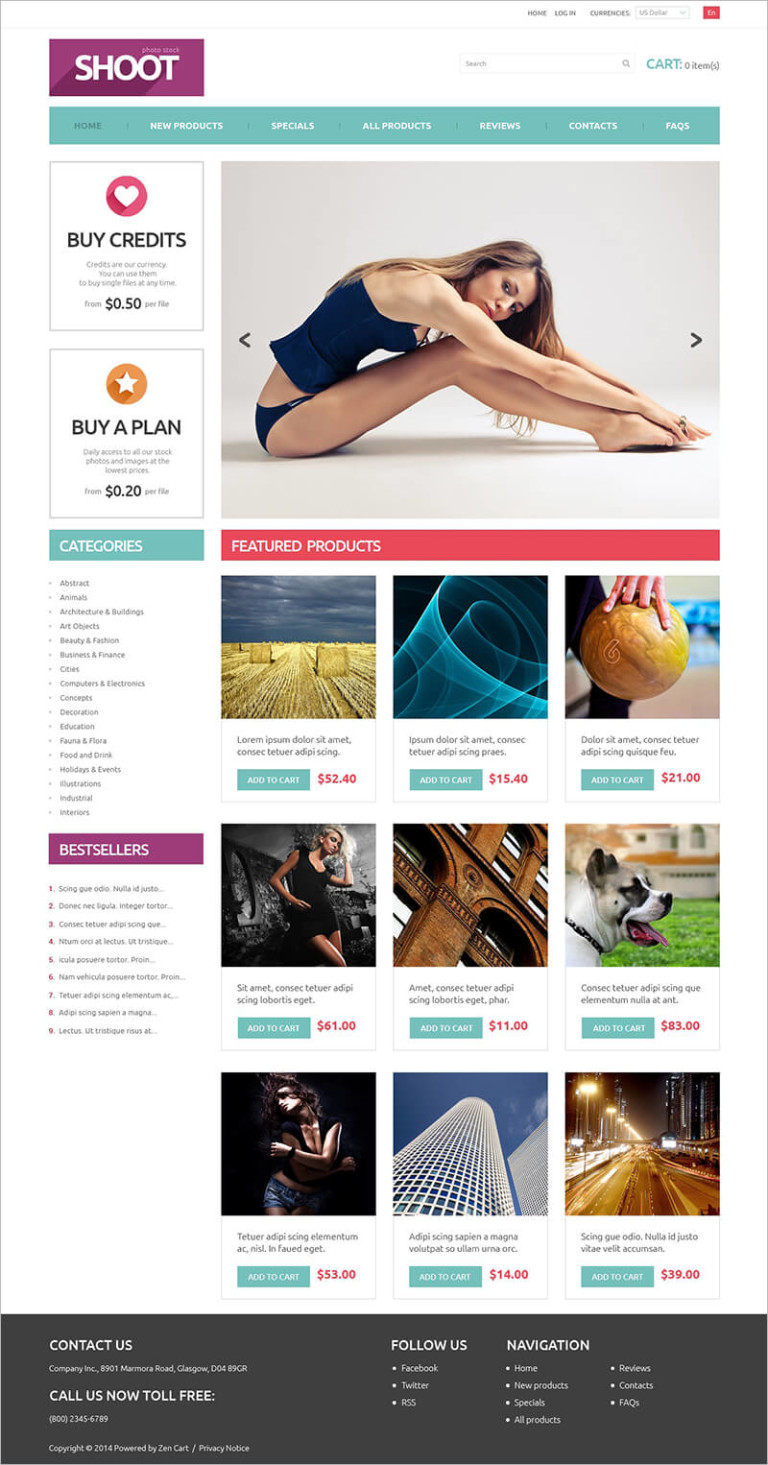 Photography Zen Cart Templates & Themes | Free & Premium