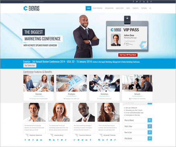 10+ Best Event Management Joomla Templates Free Website Themes