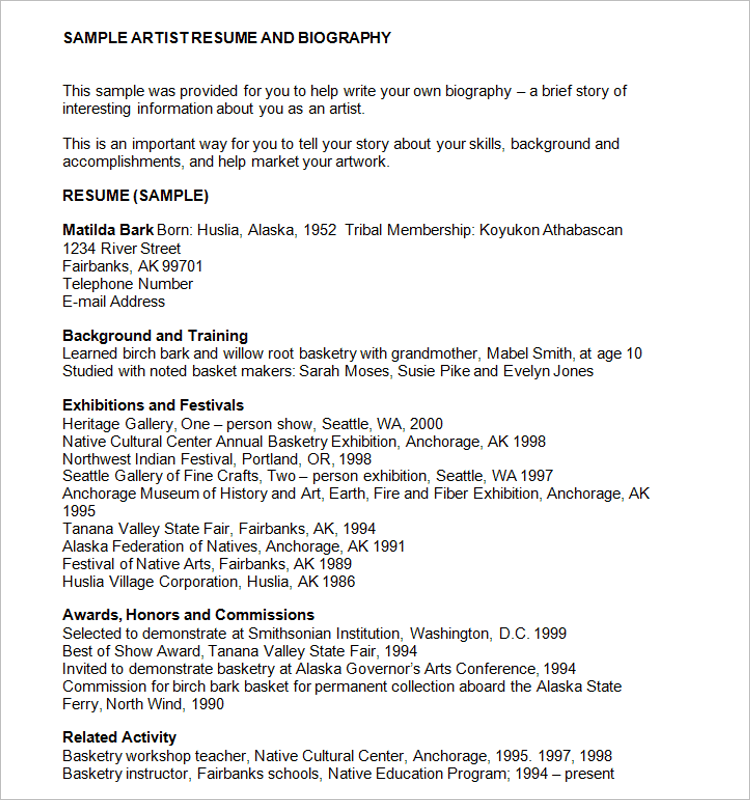 Funeral Biography Examples