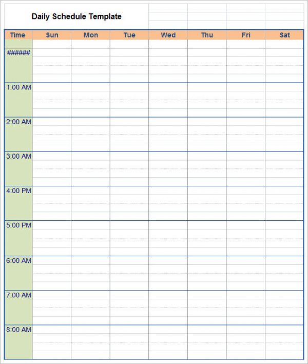 77+ Work Schedule Templates Free Word, Excel, PDF Formats