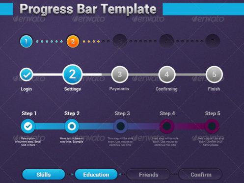 19+ Progress Bar Designs Free PSD Design Templates