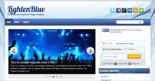 15+Blue Blogger Templates Free & Premium Themes