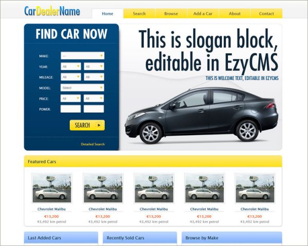 37+ Car Dealer Website Templates Free Download