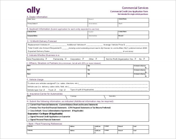 24+ Credit Application Form Templates Free Word, PDF Formats