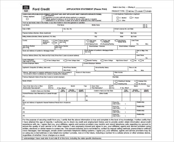 24+ Credit Application Form Templates Free Word, PDF Formats