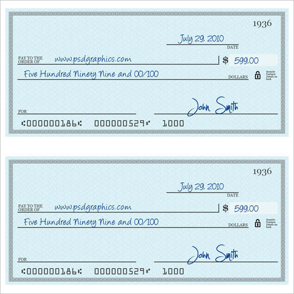 43 Cheque Templates Free Word Excel PSD PDF Formats