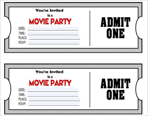 36 Printable Movie Ticket Templates Free PSD PDF Excel Formats