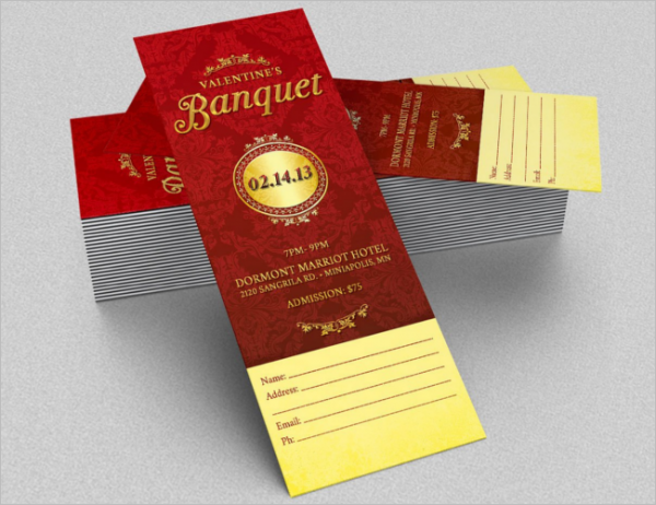 25+ Sample Dinner Ticket Templates Free Word, PSD Designs