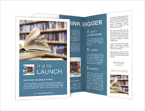 20+ Library Brochure Templates Free PSD Sample Design Ideas