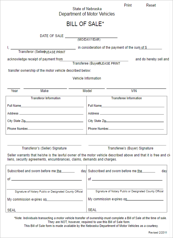 15 Free Atv Bill Of Sale Templates PDF Word Formats