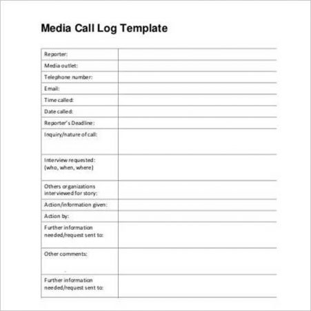 16+ Call Log Templates Free Word, Excel, PDF Formats