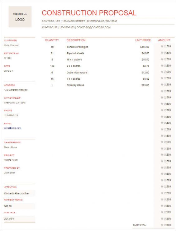 16+ Construction Proposal Templates Free Excel, PDF, Word Formats