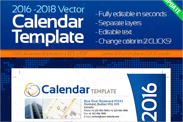 Editable Pocket Calendar Template - Creative Templates