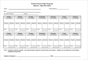 Sign In & Sign Out Form Excel - Creative Templates