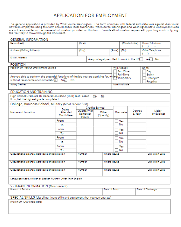 Employee Referral Form Template Word