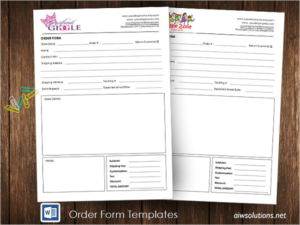 Printable Retail Order Form Template - Creative Templates