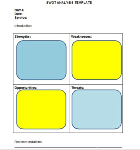 Download Blank SWOT Analysis Template - Creative Templates