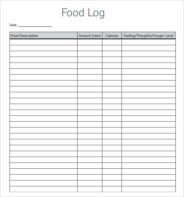 Free Printable Food Waste Log