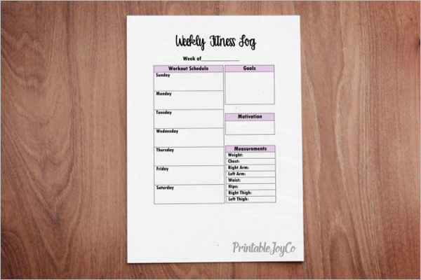 25 Printable Workout Log Templates Free Excel PDF Word Formats