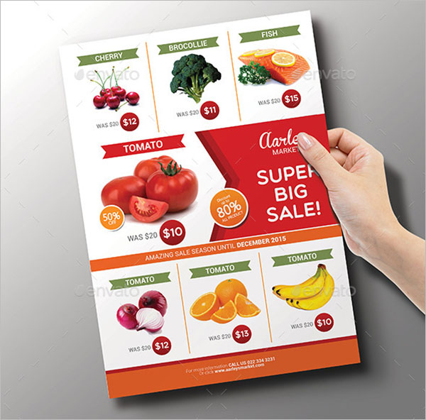 Grocery Flyer Templates Free Designs Creative Template