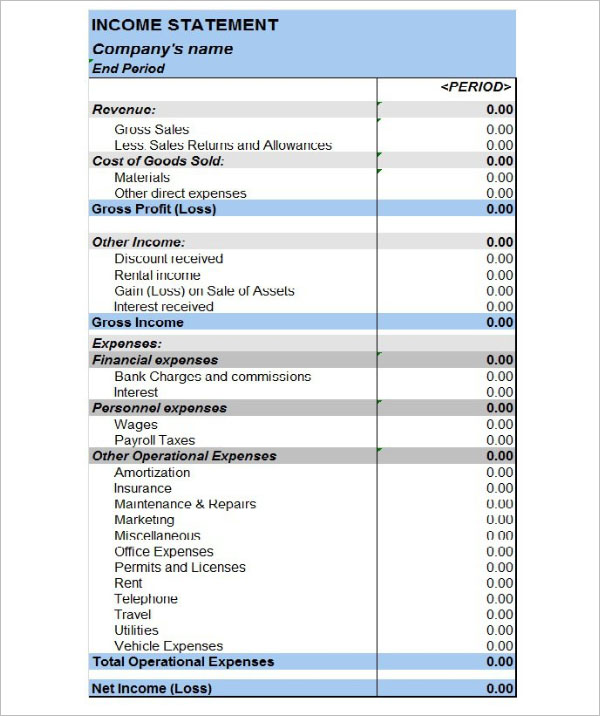 36 Income Statement Templates Free PDF Excel Word XLS Formats