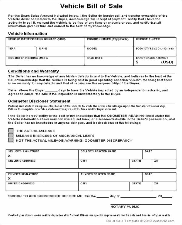 26 Bill Of Sale Texas PDF Templates Free Word Doc Examples