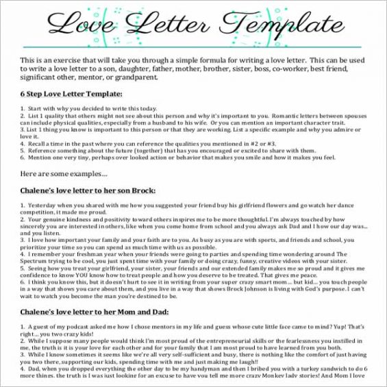 60+ Free Love Letter Templates Word, PDF, Formats Download