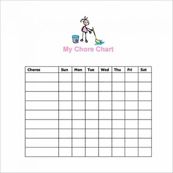 22 Chore Chart Template Free PDF Excel Word Formats