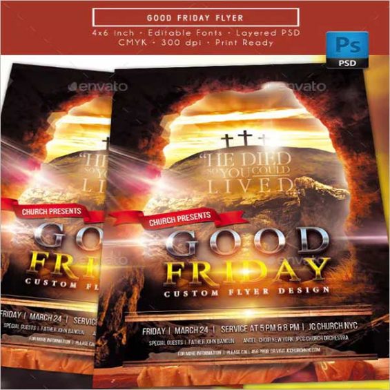 15+ Good Friday Flyer Designs PSD Free Download | Creativetemplate