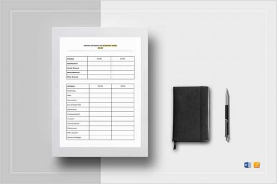 Monthly Income Statement Templates - Free Word, Excel, PDF