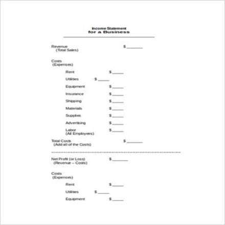 Blank Income Statement Templates for Easy Use