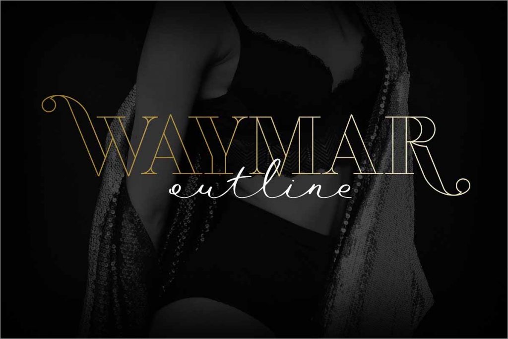 Waymar Outline Display Fonts - Creative Templates