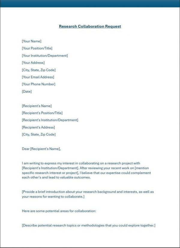 Professional Tips for Effective Collaboration Letter Templates