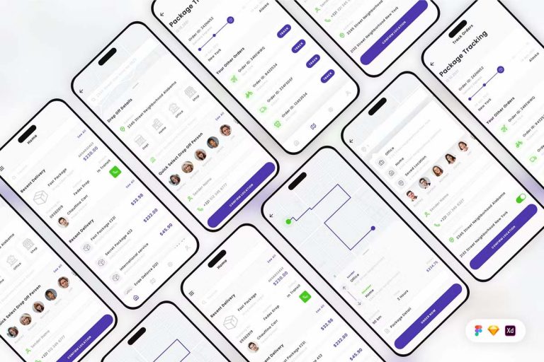 20+Modern Logistics App UI Designs - XD, PSD, Figma,Sketch