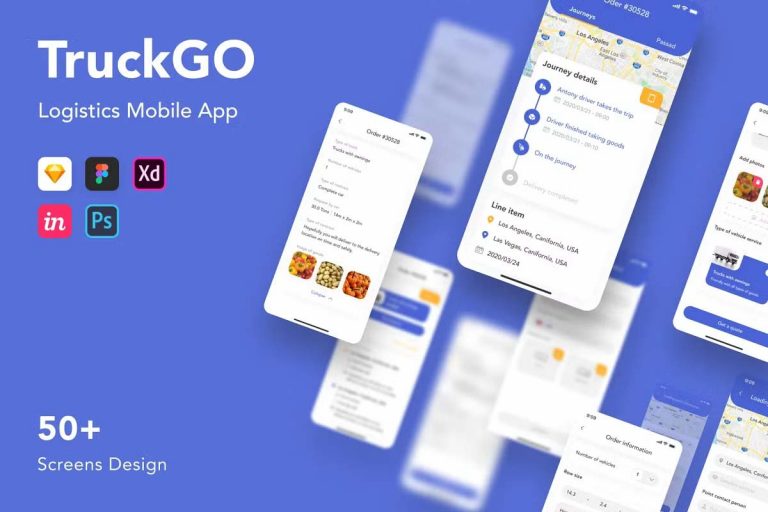 20+Modern Logistics App UI Designs - XD, PSD, Figma,Sketch