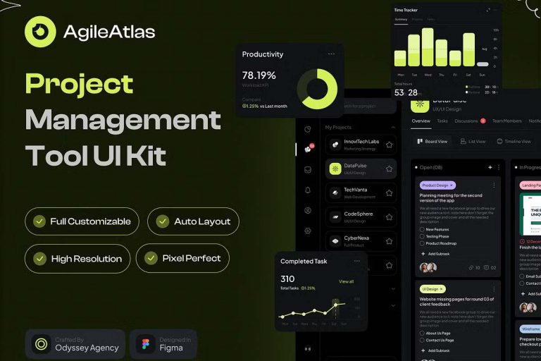 15+Project Management Dashboard Ui Kits - Track & Manage Projects